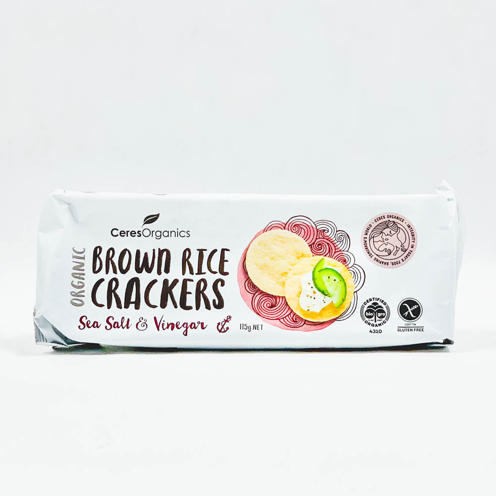 Ceres Rice Crackers Salt & Vinegar 115g | Dunn & Walton