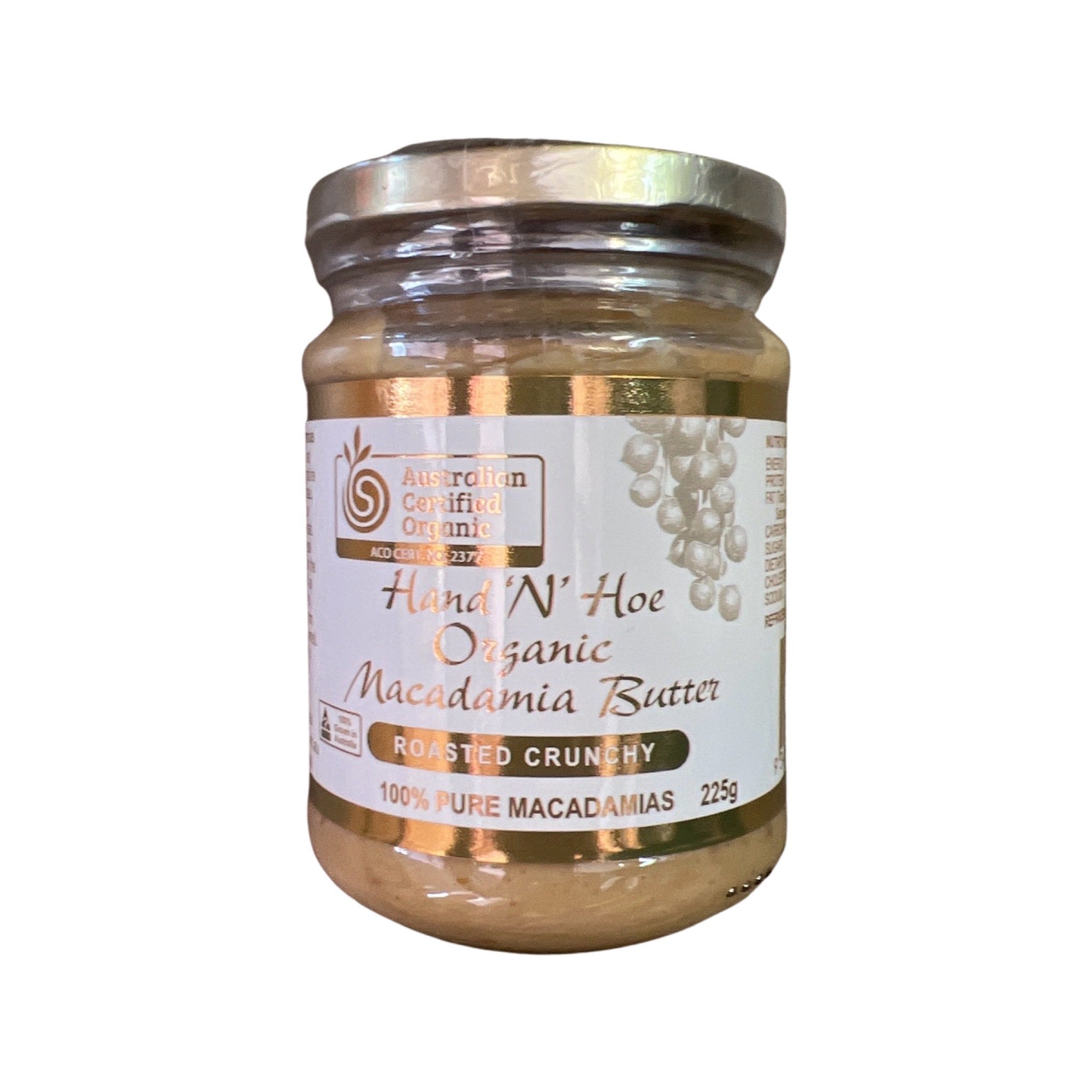 Hand'N'Hoe Macadamia Butter Roasted Crunchy 225g | Dunn & Walton