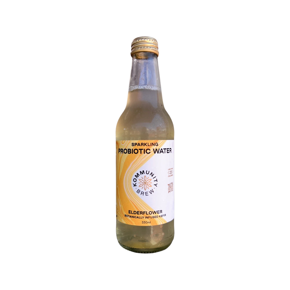 Kommunity Brew Probiotic Water Elderflower 330ml | Dunn & Walton