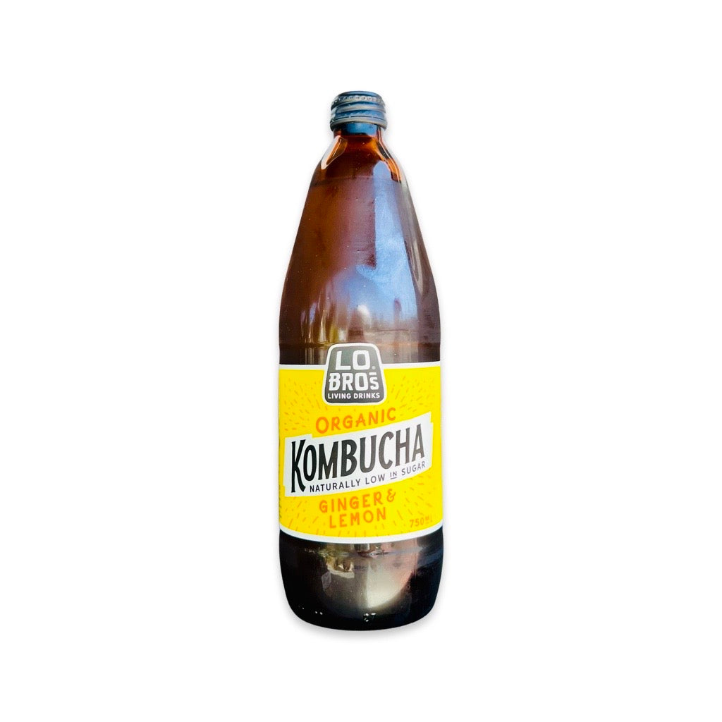Lo Bros Kombucha Ginger and Lemon 750ml | Dunn & Walton